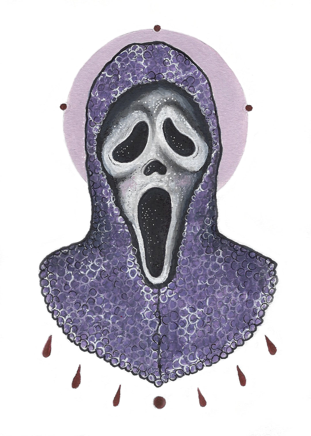 Scream Mask Original Drawing
